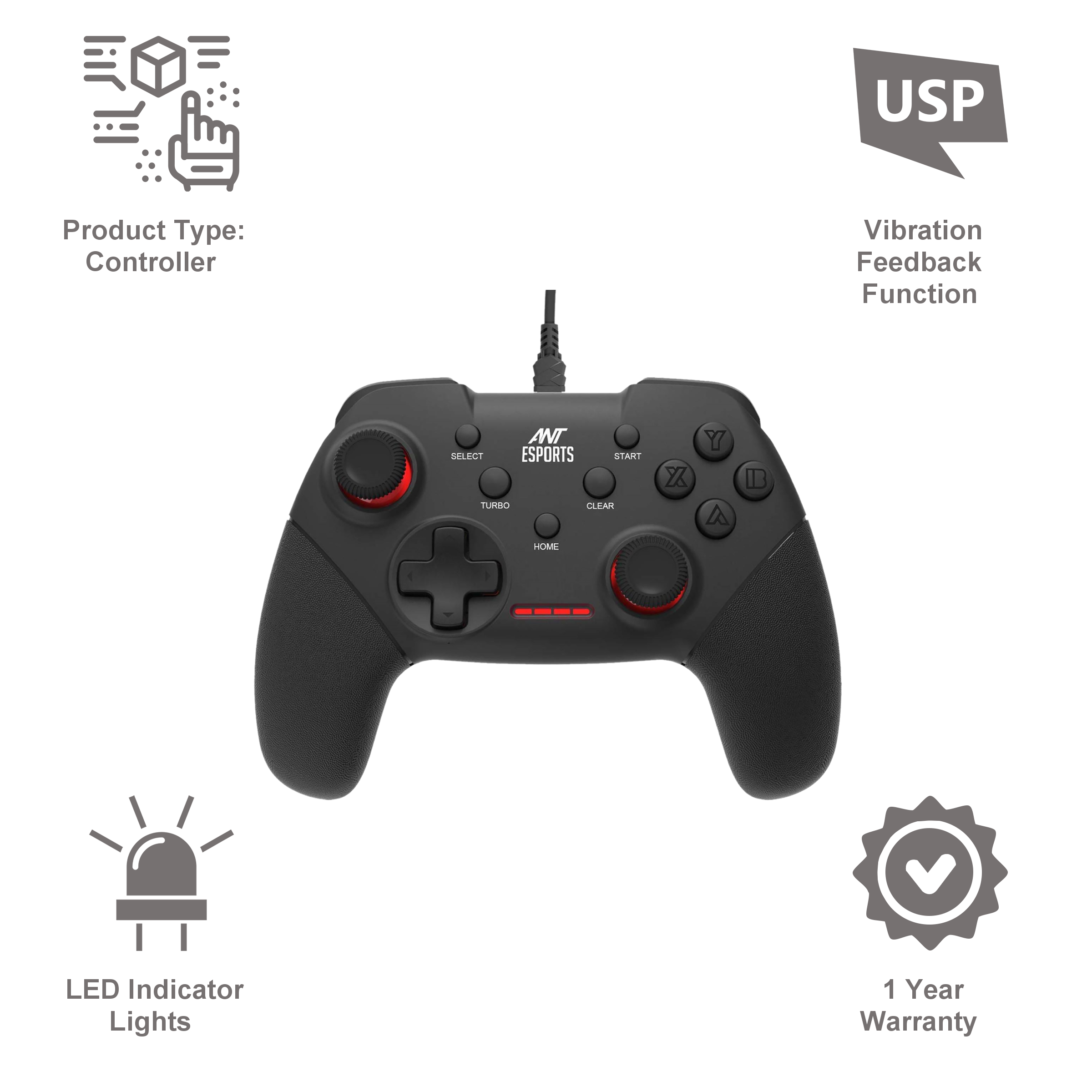 Buy Ant Esports Wired Controller for Android Mobile Phone, Tablet, TV ...