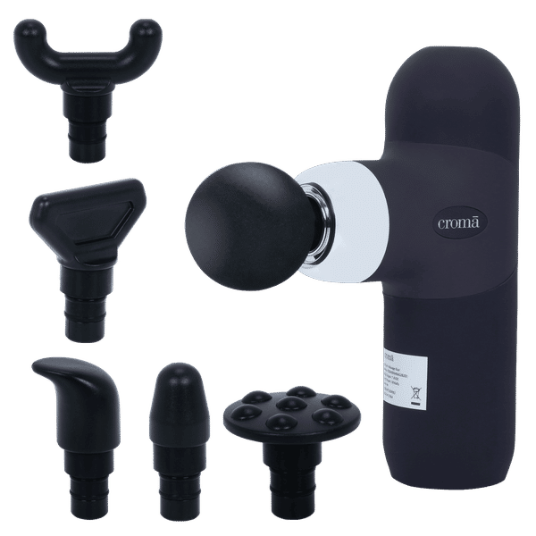 Buy Croma Full Body Mini Massager Gun (4 Speed settings, Dark Blue ...