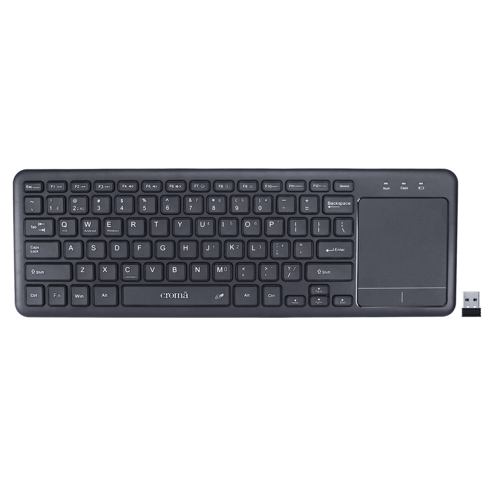 Buy Croma 2.4 GHz Wireless Keyboard with Touchpad (Gesture Control ...
