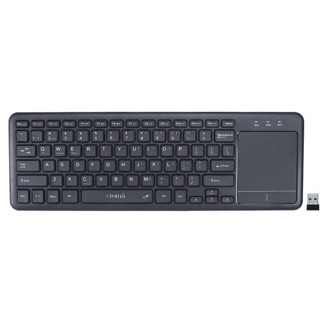 Buy Croma 2.4 GHz Wireless Keyboard with Touchpad (Gesture Control ...