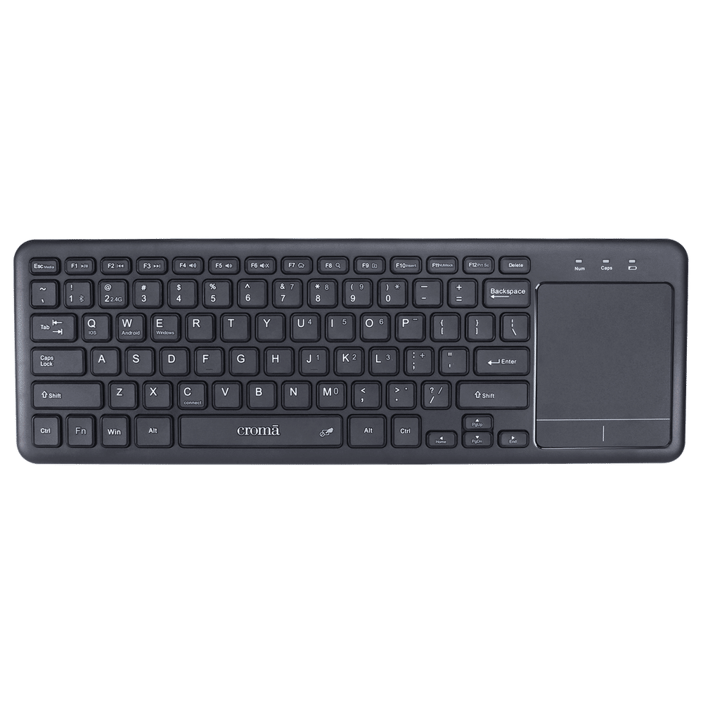 Buy Croma 2.4 GHz Wireless Keyboard with Touchpad (Gesture Control ...