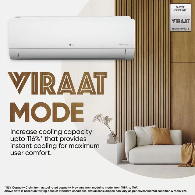Buy LG 6 in 1 Convertible 1.5 Ton 4 Star Dual Inverter Split AC with 6 ...
