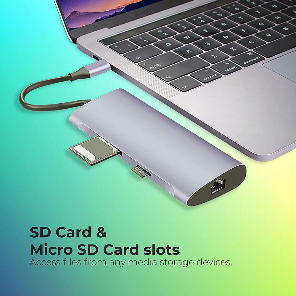 Buy Zebronics Zeb-TA1000UCL Multiport Adapter (2 LAN Ports, 6 in 1 ...