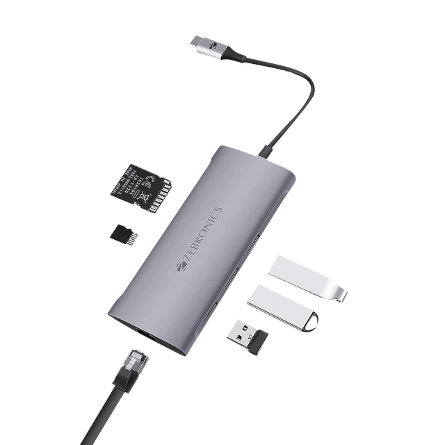 Buy Zebronics Zeb-TA1000UCL Multiport Adapter (2 LAN Ports, 6 in 1 ...