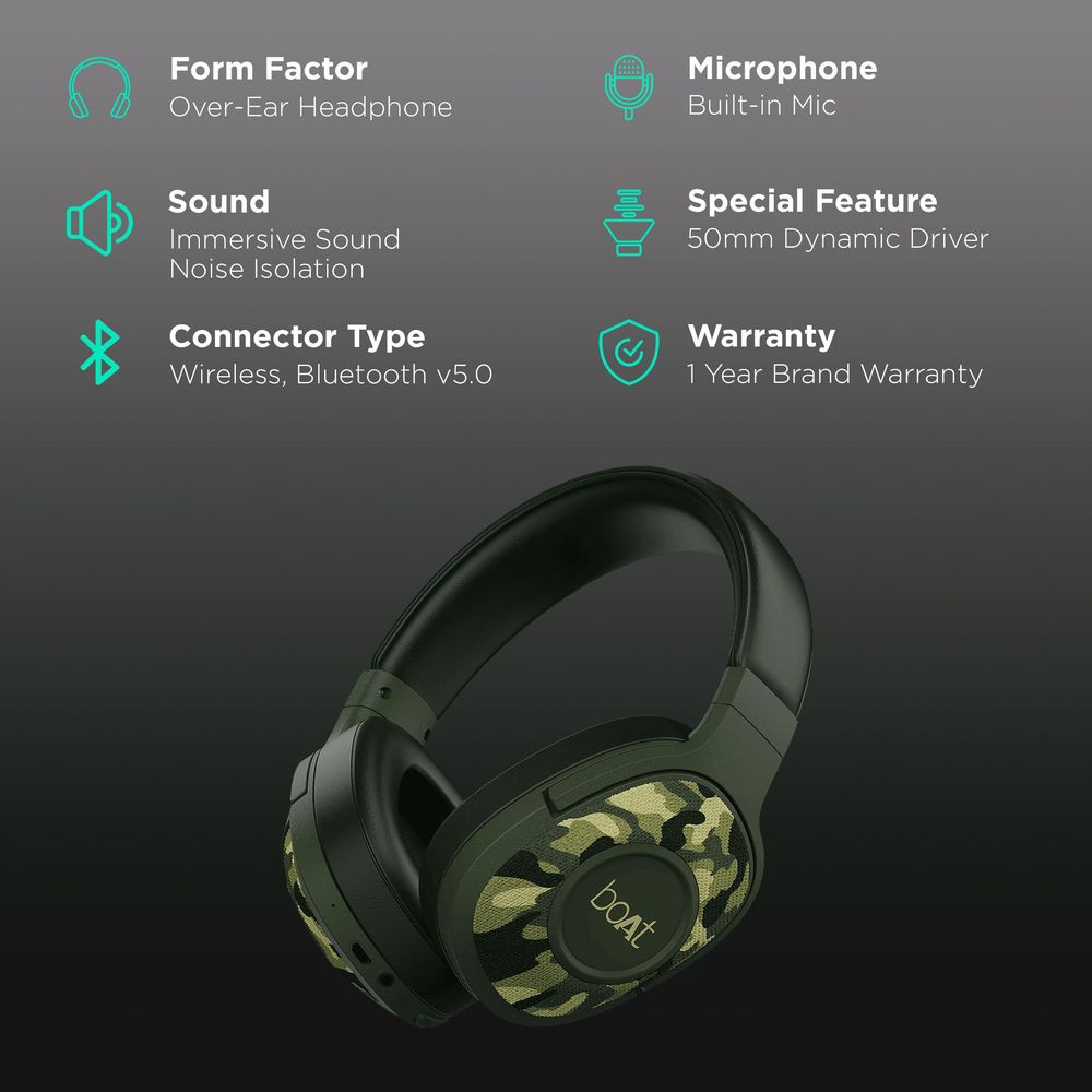 Buy boAt Rockerz 550 Bluetooth Headset with Mic (Dual Connectivity ...