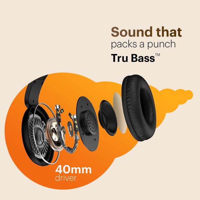 Buy noise Two Bluetooth Headphone with Mic (Upto 50 Hours Playtime ...