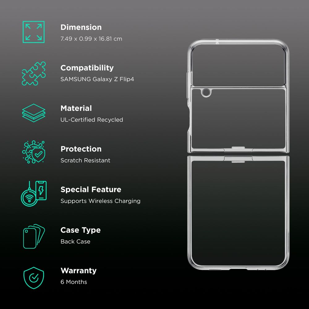 Buy SAMSUNG UL-Certified Recycled Back Cover for SAMSUNG Galaxy Z Flip4 ...