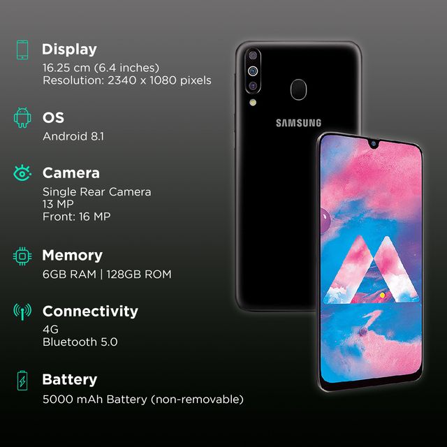 Buy SAMSUNG Galaxy M30 (6GB RAM, 128GB, Black) Online - Croma