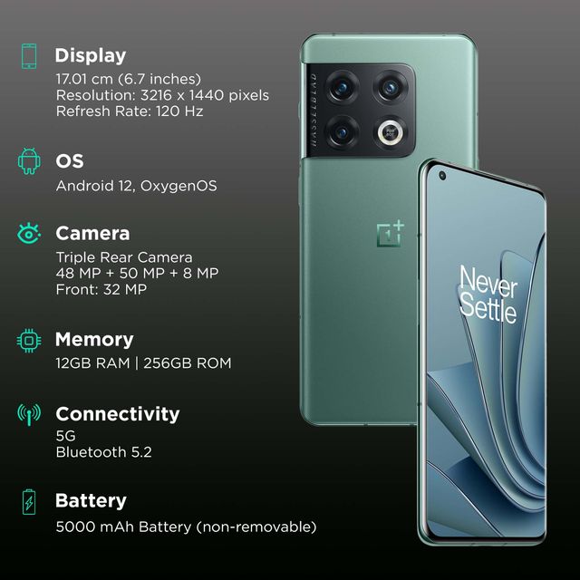 Buy OnePlus 10 Pro 5G (12GB RAM, 256GB, Emerald Forest) Online - Croma