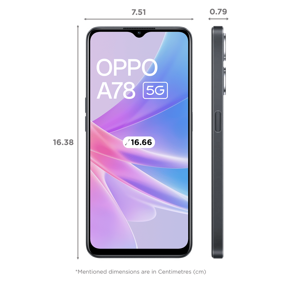 Buy Oppo A78 5G (8GB RAM, 128GB, Glowing Black) Online - Croma