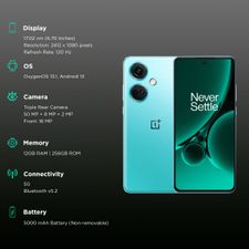 Buy OnePlus Nord CE3 5G (12GB RAM, 256GB, Aqua Surge) Online - Croma