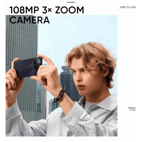 Buy realme 11 5G (8GB RAM, 256GB, Glory Black) Online - Croma