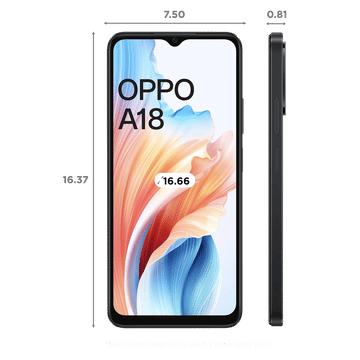 Buy oppo A18 (4GB RAM, 64GB, Glowing Black) Online - Croma