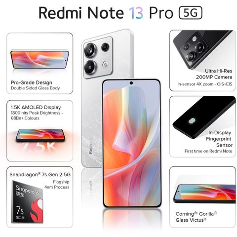 Buy Redmi Note 13 Pro 5G (8GB RAM, 128GB, White) Online - Croma