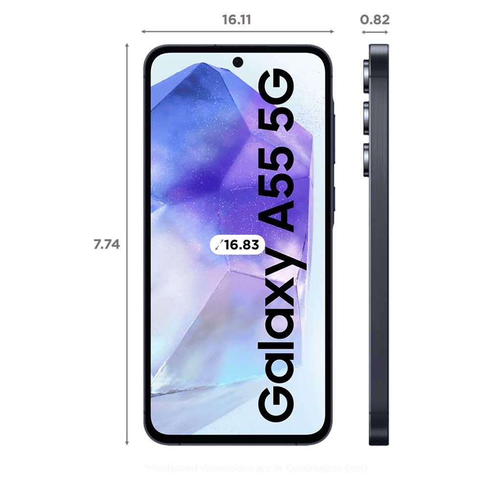 Buy SAMSUNG Galaxy A55 5G (12GB RAM, 256GB, Awesome Navy) Online – Croma