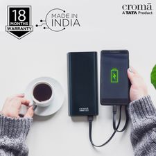 Buy Croma 10000 mAh 22.5W Fast Charging Power Bank (2 Type A, 1 PD Type ...