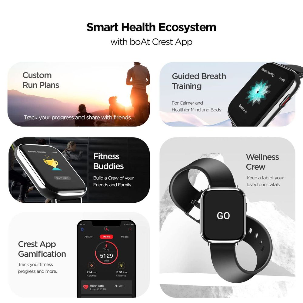 Buy boAt Matrix Smartwatch with Activity Tracker (41.91mm, AMOLED ...