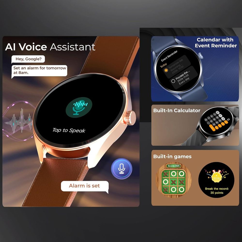 Buy TITAN Crest Smartwatch with Bluetooth Calling (36.3mm AMOLED ...