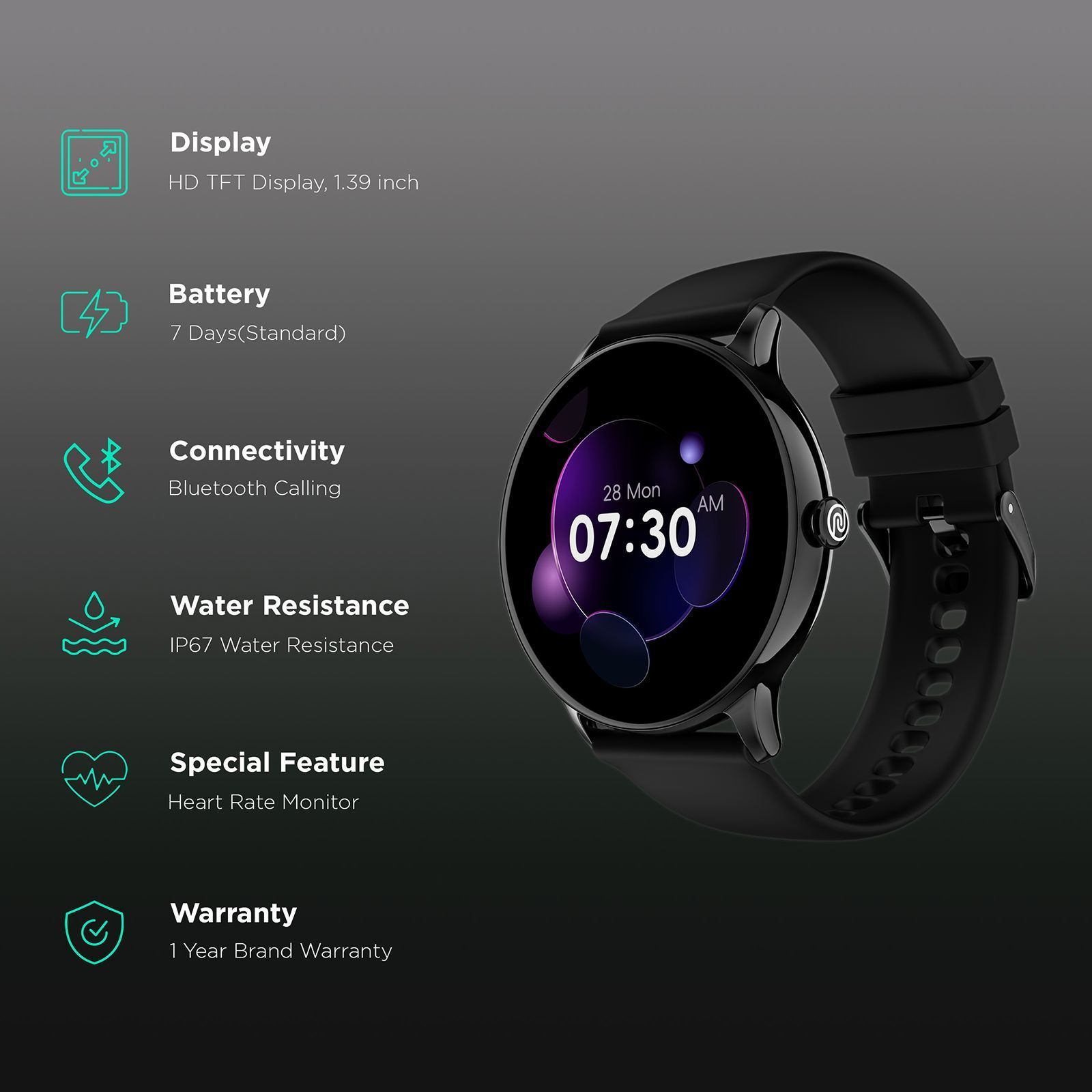 Buy noise NoiseFit Twist Go Smartwatch with Bluetooth Calling (35.3mm ...