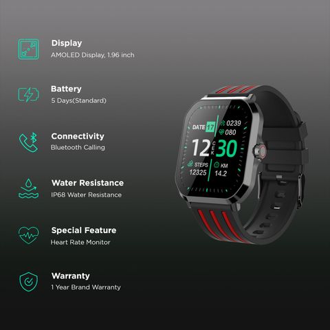Buy Croma Velocity AW Smartwatch with Bluetooth Calling (49.76mm AMOLED ...