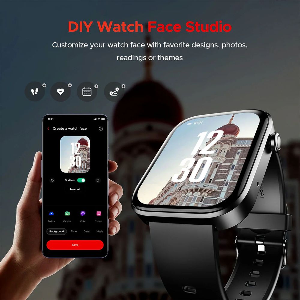 Buy boAt Storm Call 3 Smartwatch with Bluetooth Calling (46.48mm HD ...