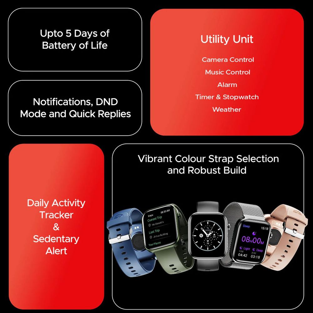 Buy boAt Storm Call 3 Smartwatch with Bluetooth Calling (46.48mm HD ...