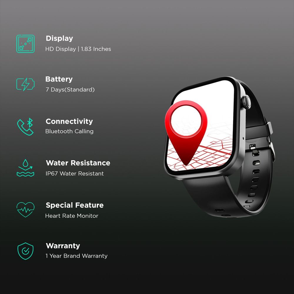 Buy boAt Storm Call 3 Smartwatch with Bluetooth Calling (46.48mm HD ...