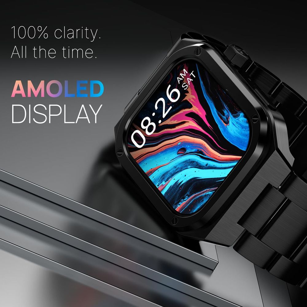 Buy noise ColorFit Chrome Smartwatch with Bluetooth Calling (46.9mm ...