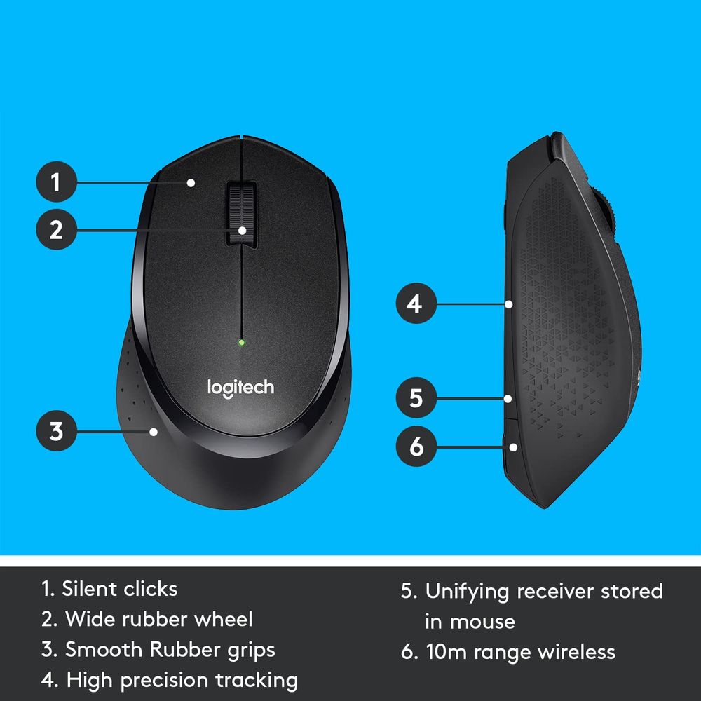 Buy logitech M331 Plus 2.4GHz Wireless Optical Mouse with Silent Click ...