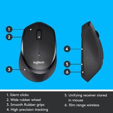 Buy logitech M331 Plus 2.4GHz Wireless Optical Mouse with Silent Click ...