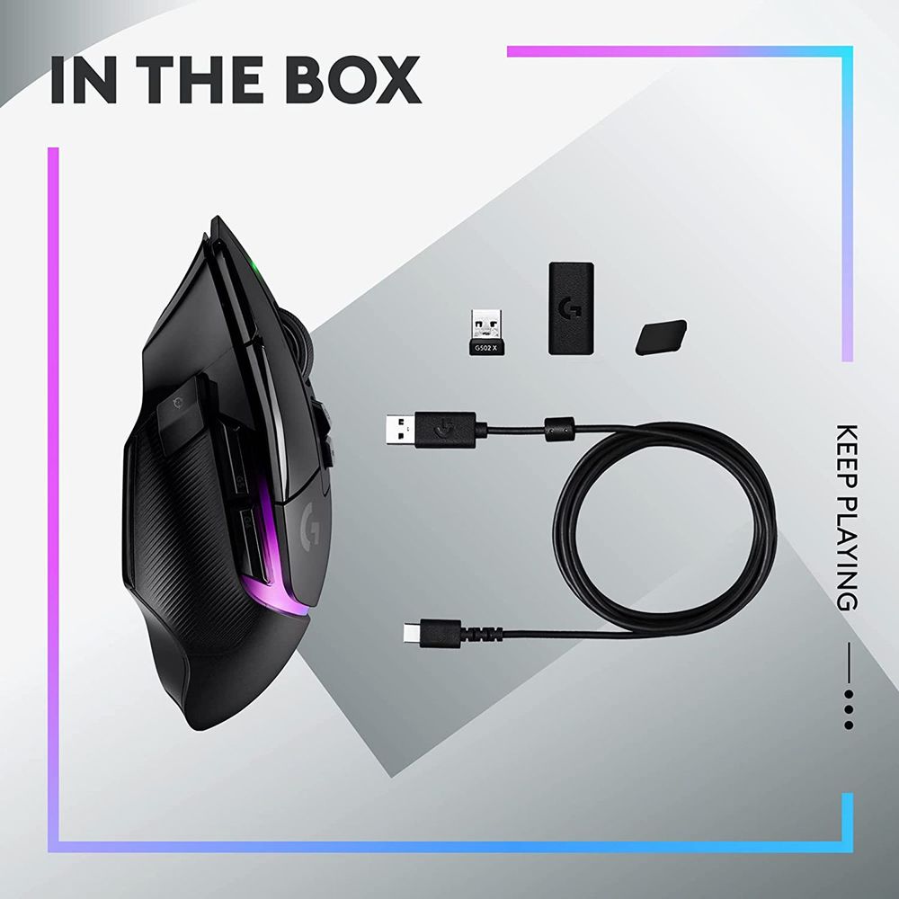 Buy logitech G502 X Plus Rechargeable Wireless Optical Gaming Mouse ...