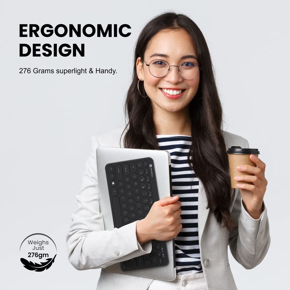 Buy Portronics Bubble Bluetooth 5.0 & 2.4GHz Wireless Keyboard with ...
