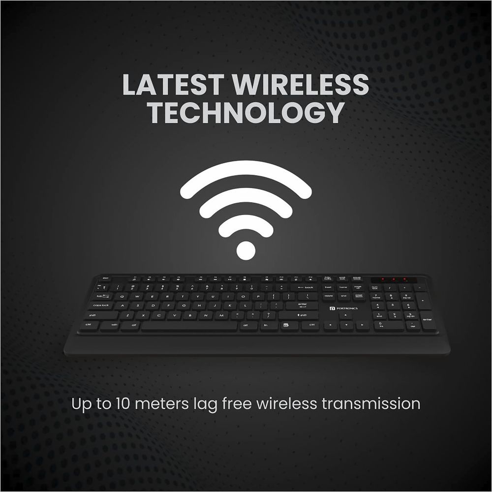 Buy Portronics Key 5 Wireless Keyboard & Mouse Combo (Silent Key ...