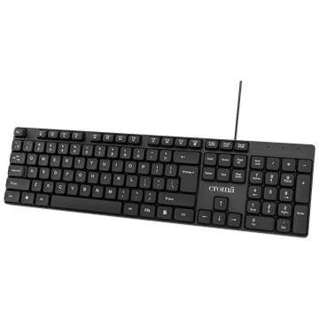 Buy Croma Wired Keyboard with Multimedia Shortcuts (Robust & Compact ...