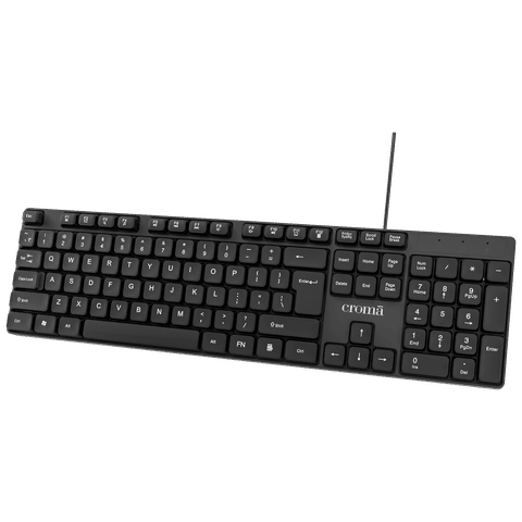 Buy Croma Wired Keyboard with Multimedia Shortcuts (Robust & Compact ...