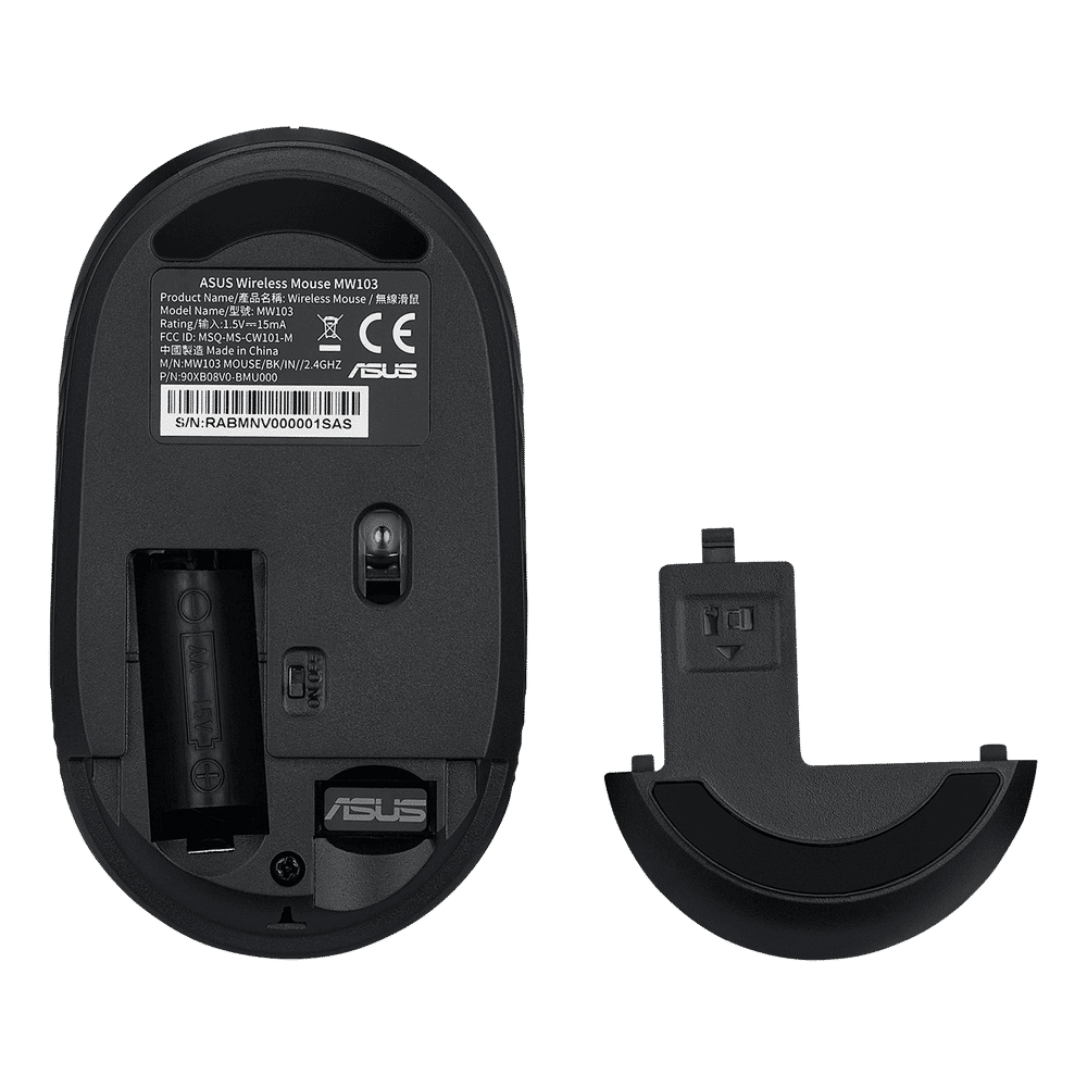 Buy ASUS MW103-BLK Wireless Optical Mouse with Silent Click Buttons ...