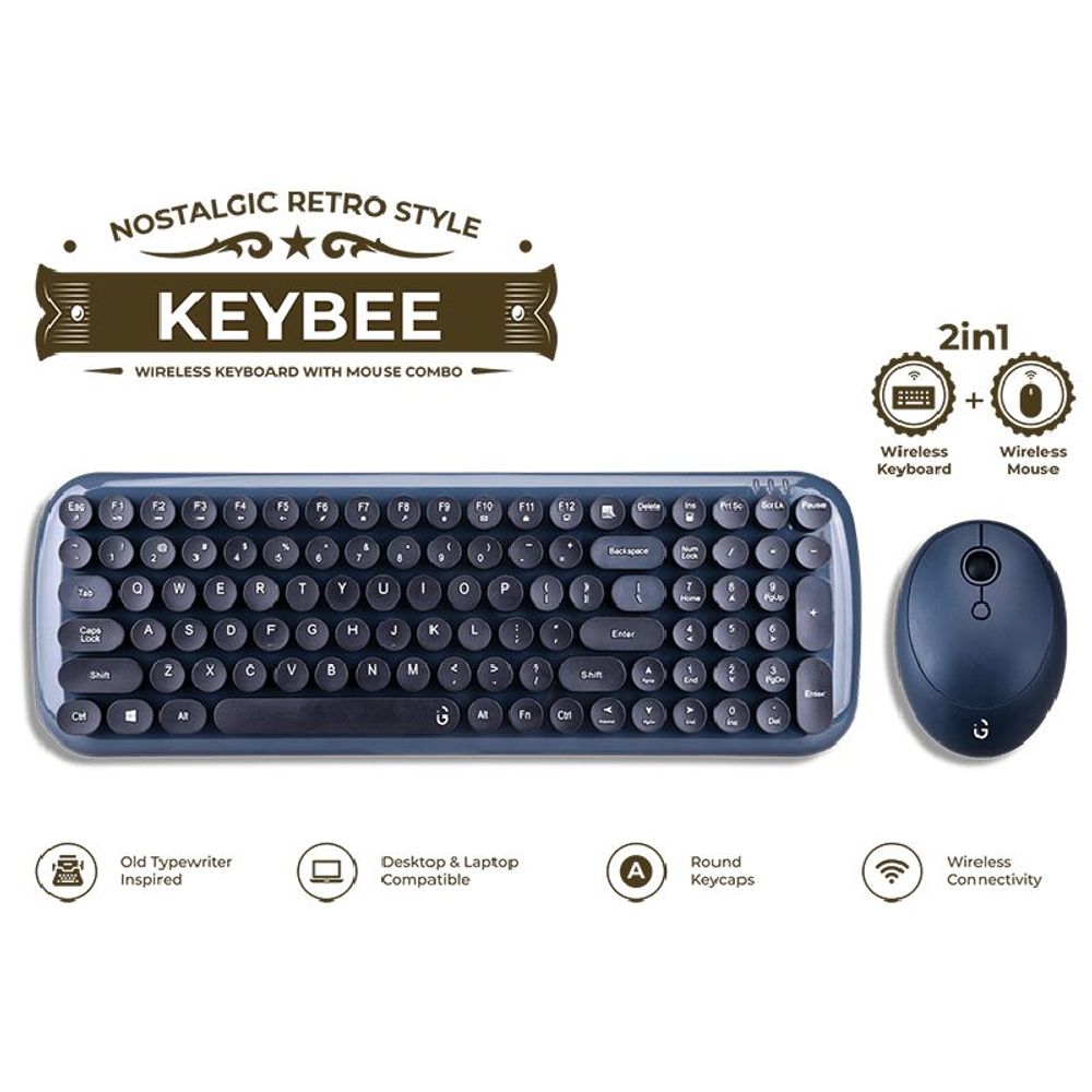 Buy iGear KeyBee Wireless Keyboard & Mouse Combo (1600 DPI, Multicolor ...