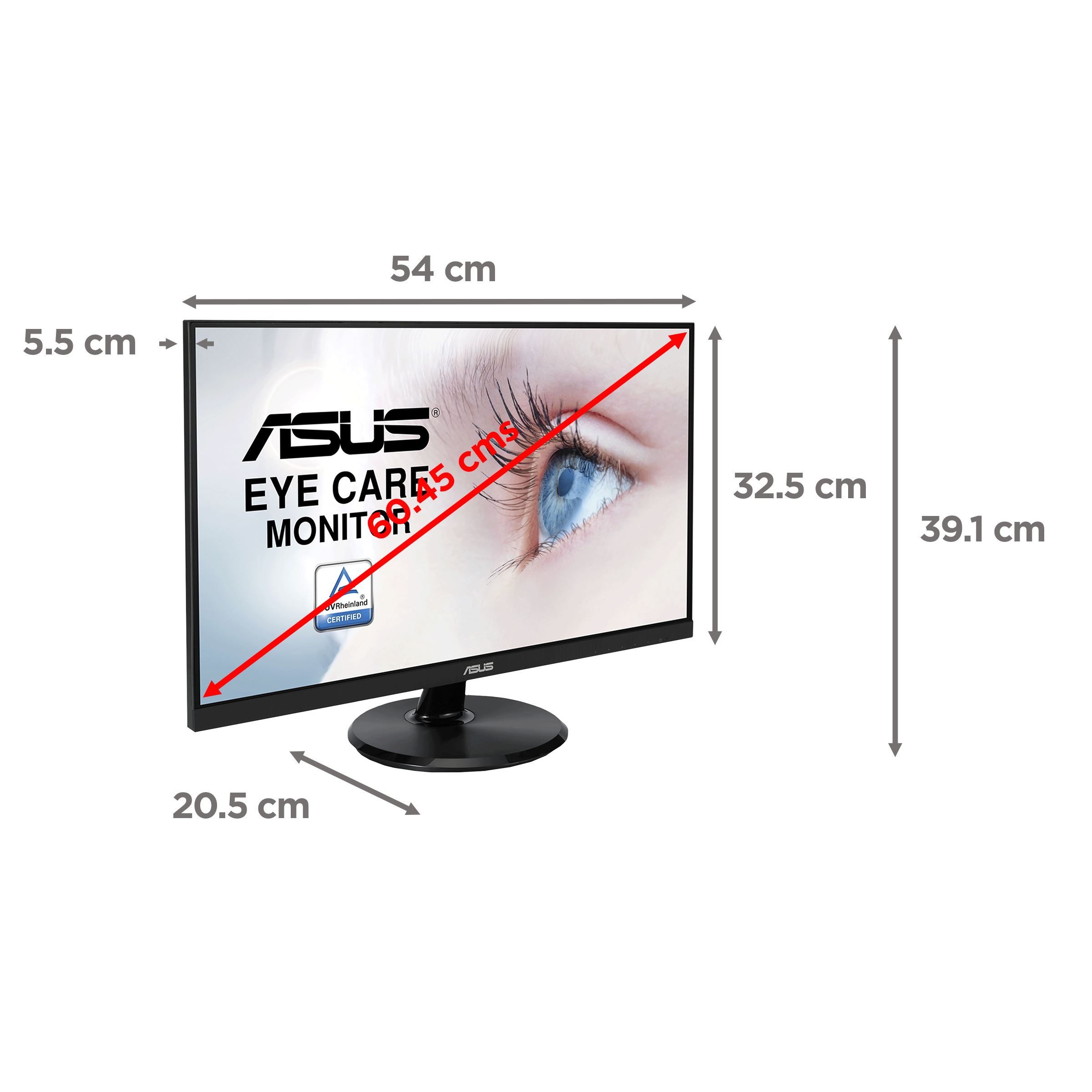 Buy ASUS VA24DQ 60.45 cm (23.8 Inches) Full HD IPS Flat Panel LED ...