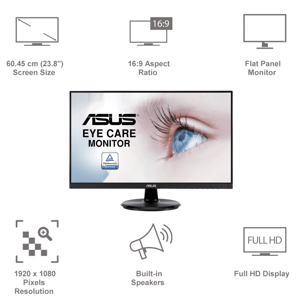 Buy ASUS VA24DQ 60.45 cm (23.8 Inches) Full HD IPS Flat Panel LED ...