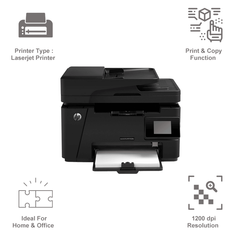 Buy HP LaserJet Pro MFP M128FW Wireless Black & White Multi-Function ...