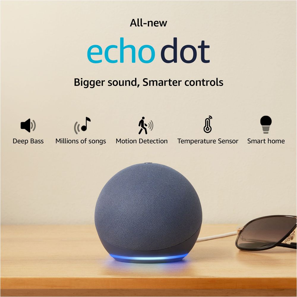 Buy Amazon Echo Dot (5th Gen) with Built-in Alexa Smart Wi-Fi Speaker ...