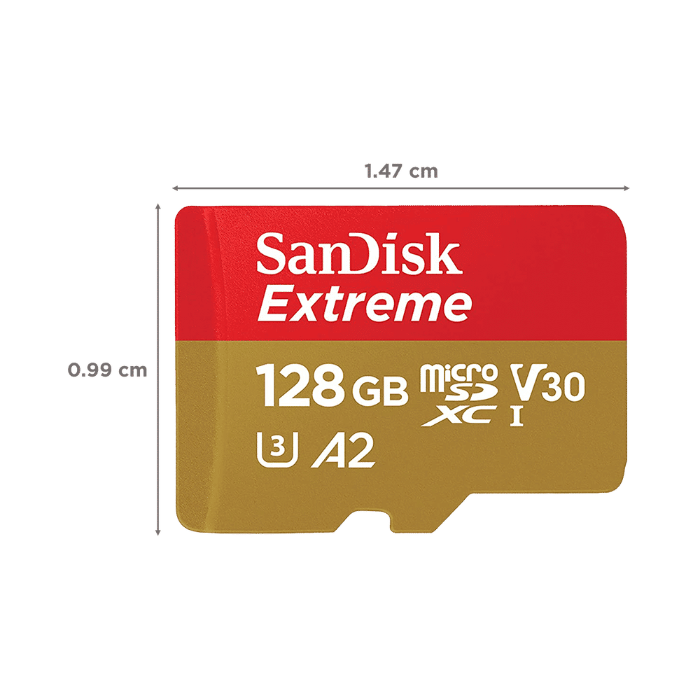 Buy SanDisk Extreme MicroSDXC 128GB Class 10, Class 30, Class 3 190MB/s ...