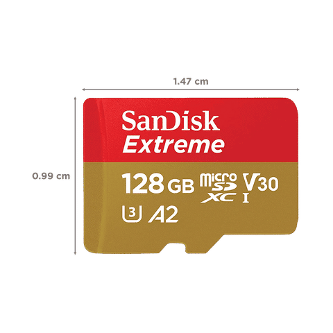 Buy SanDisk Extreme MicroSDXC 128GB Class 10, Class 30, Class 3 190MB/s ...