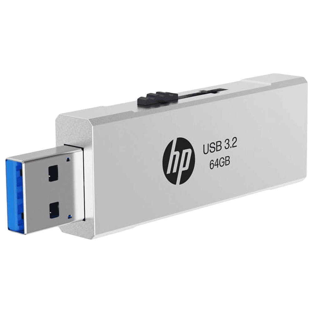 Buy HP 818w 64GB USB Type-A (3.2) Pen Drive (Integrated Key Ring Loop ...
