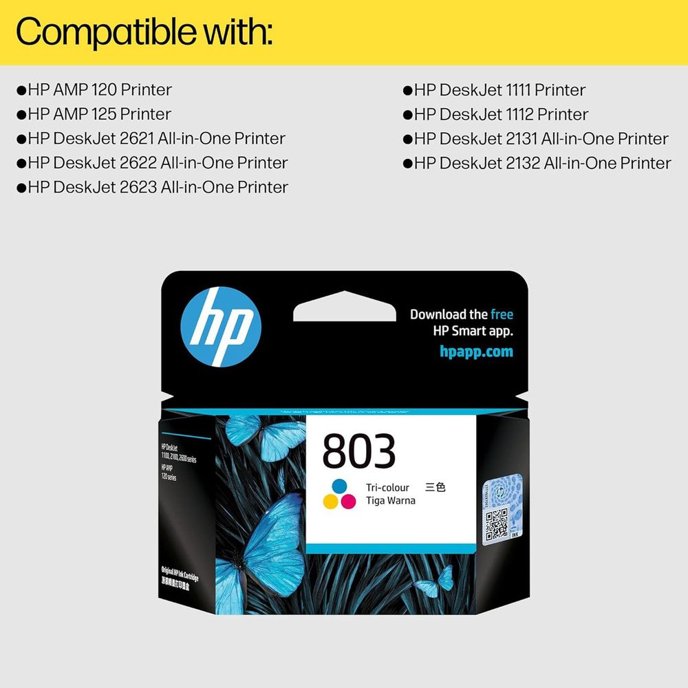 Buy HP 803 Original Ink Cartridge (889296532163N, Tri-color) Online - Croma
