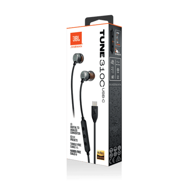 Buy JBL T310C Wired Earphone with Mic (USB Type-C Connector, In Ear ...