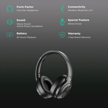 Buy HP H300 99Y17AA Bluetooth Headset with Mic (Active Noise ...