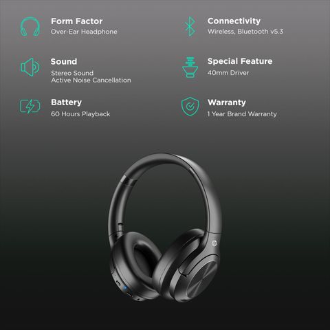 Buy HP H300 99Y17AA Bluetooth Headset with Mic (Active Noise ...