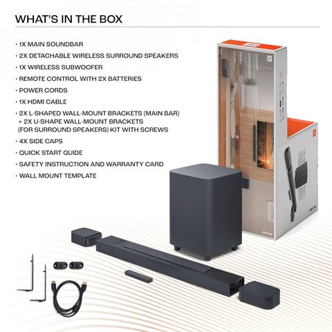 Buy JBL Bar 800 Pro 720W Bluetooth Soundbar with Remote (Dolby Atmos, 5 ...