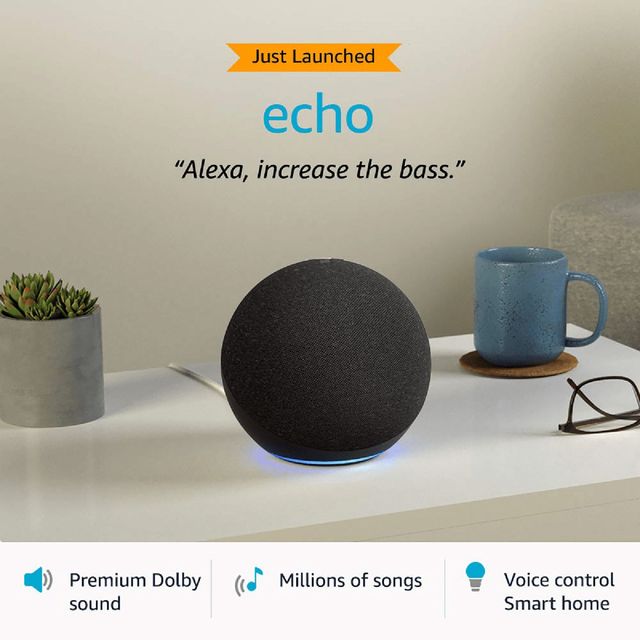 Buy Amazon Echo (4th Gen) with Built-in Alexa Smart Wi-Fi Speaker ...